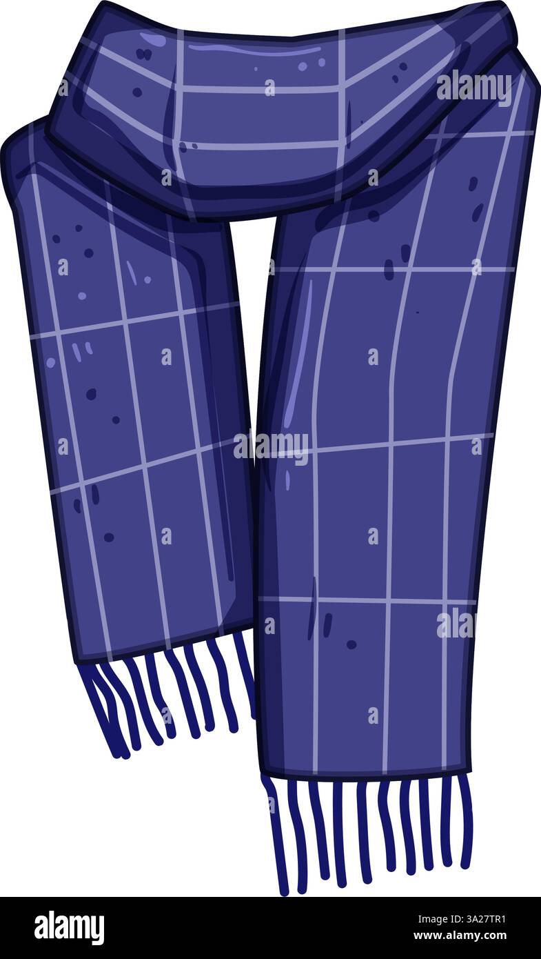 knit winter scarf man cartoon vector illustration Stock Vector Image ...