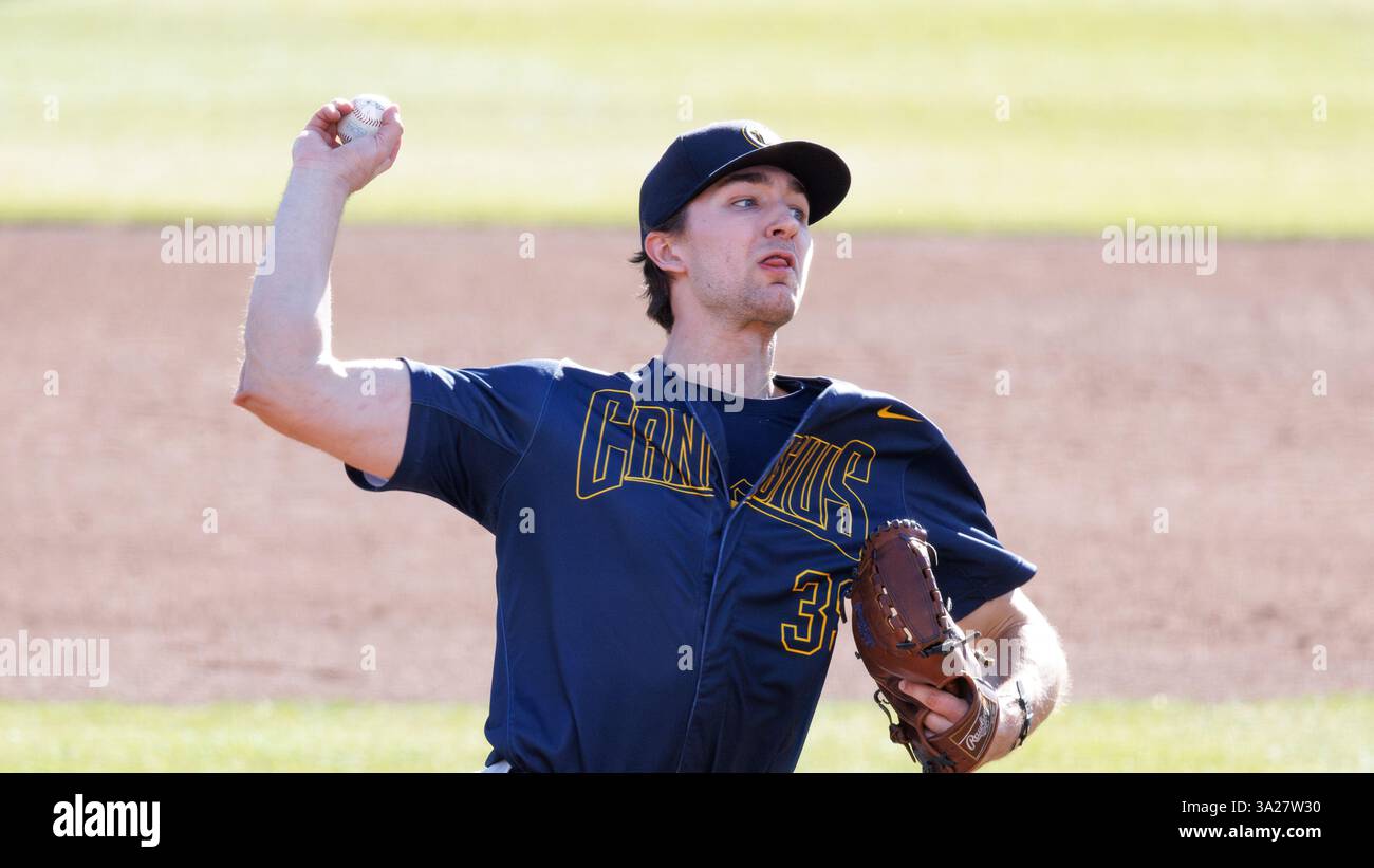 Canisius' Peyton Consigli (39) pitches during an NCAA baseball game on ...