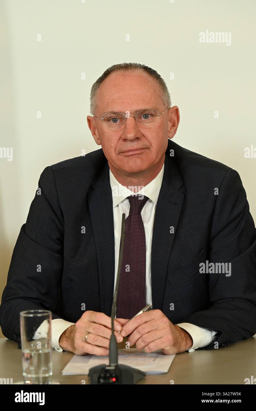 Vienna, Austria. 12th Mar, 2025. Press foyer after the Council of ...