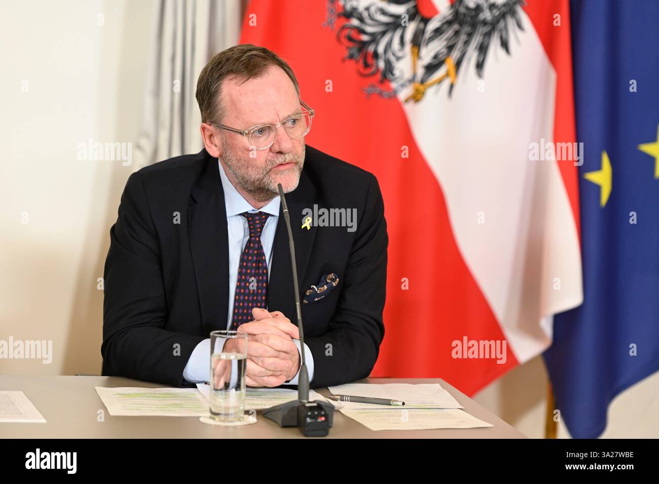 Vienna, Austria. 12th Mar, 2025. Press foyer after the Council of ...
