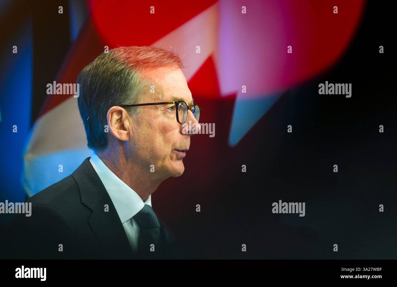 Ottawa, Canada. 12th Mar, 2025. Bank of Canada Governor Tiff Macklem ...