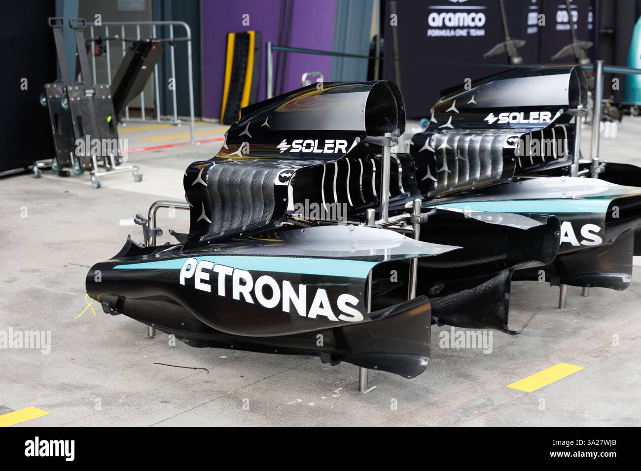 Melbourne, Australia. 12th Mar, 2025. Bodywork of the Mercedes-AMG ...