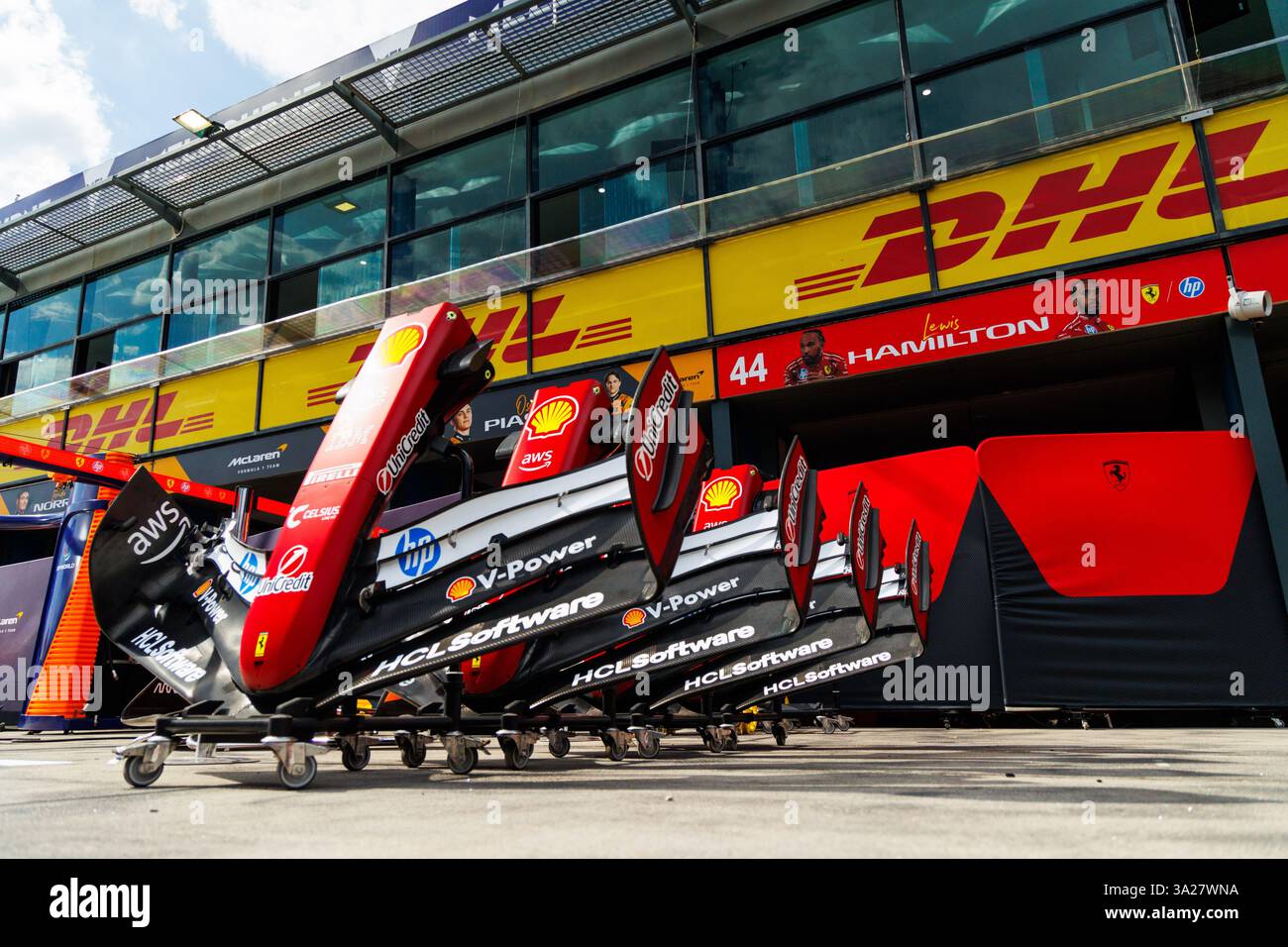 Melbourne, Australia. 12th Mar, 2025. Front wings from the Scuderia ...