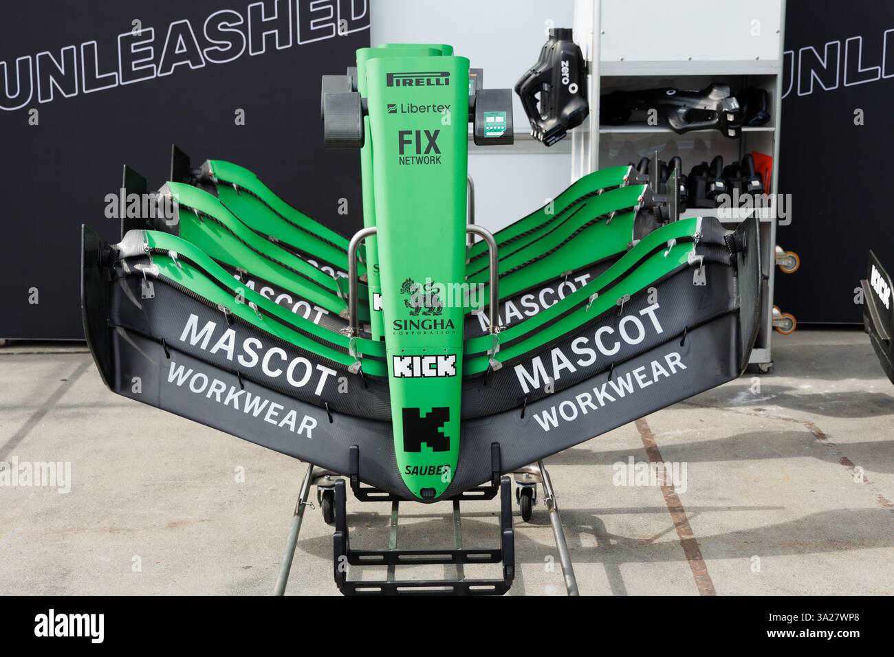 Melbourne, Australia. 12th Mar, 2025. Front wings from the Stake F1 ...