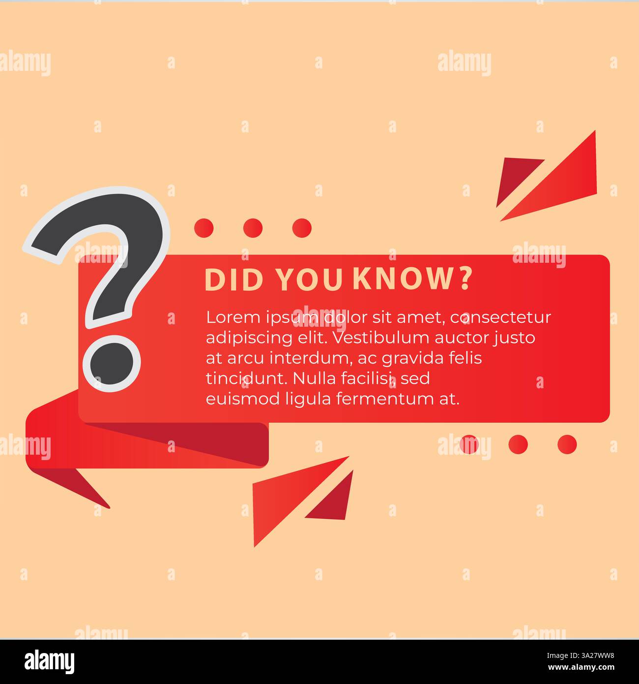 A red poster with a orange background that says did you know Stock ...