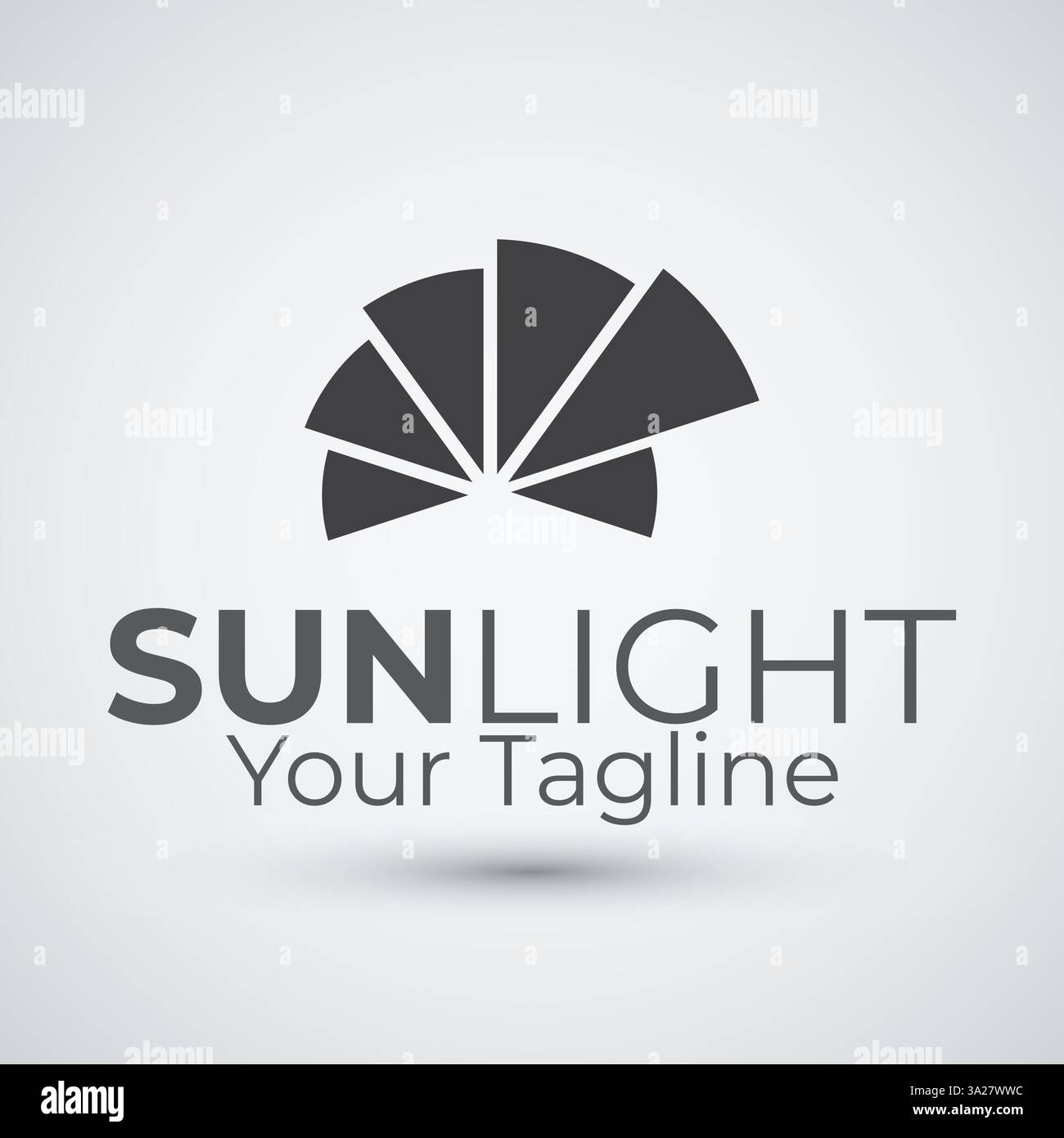 Flat sun light logo design icon template Stock Vector Image & Art - Alamy