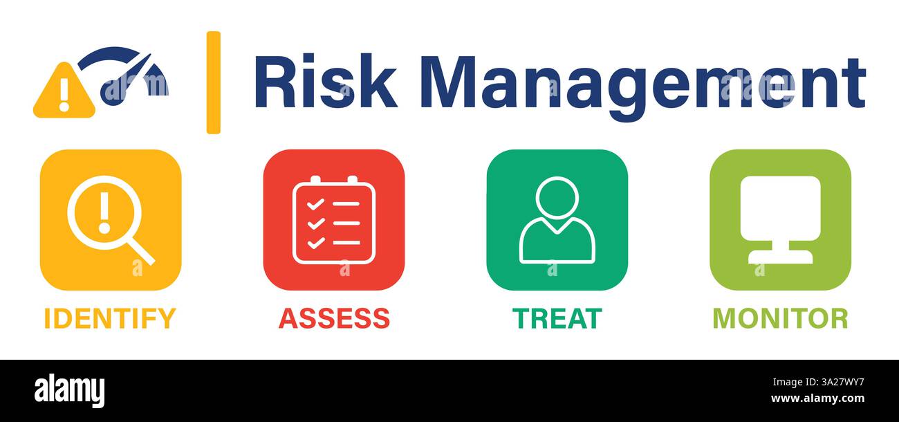 Risk Management banner icon Stock Vector Image & Art - Alamy