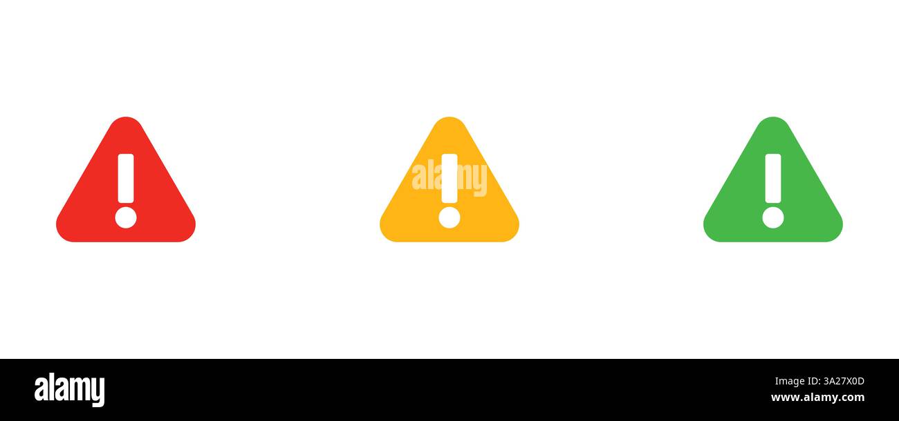 Caution Icon set Stock Vector Image & Art - Alamy