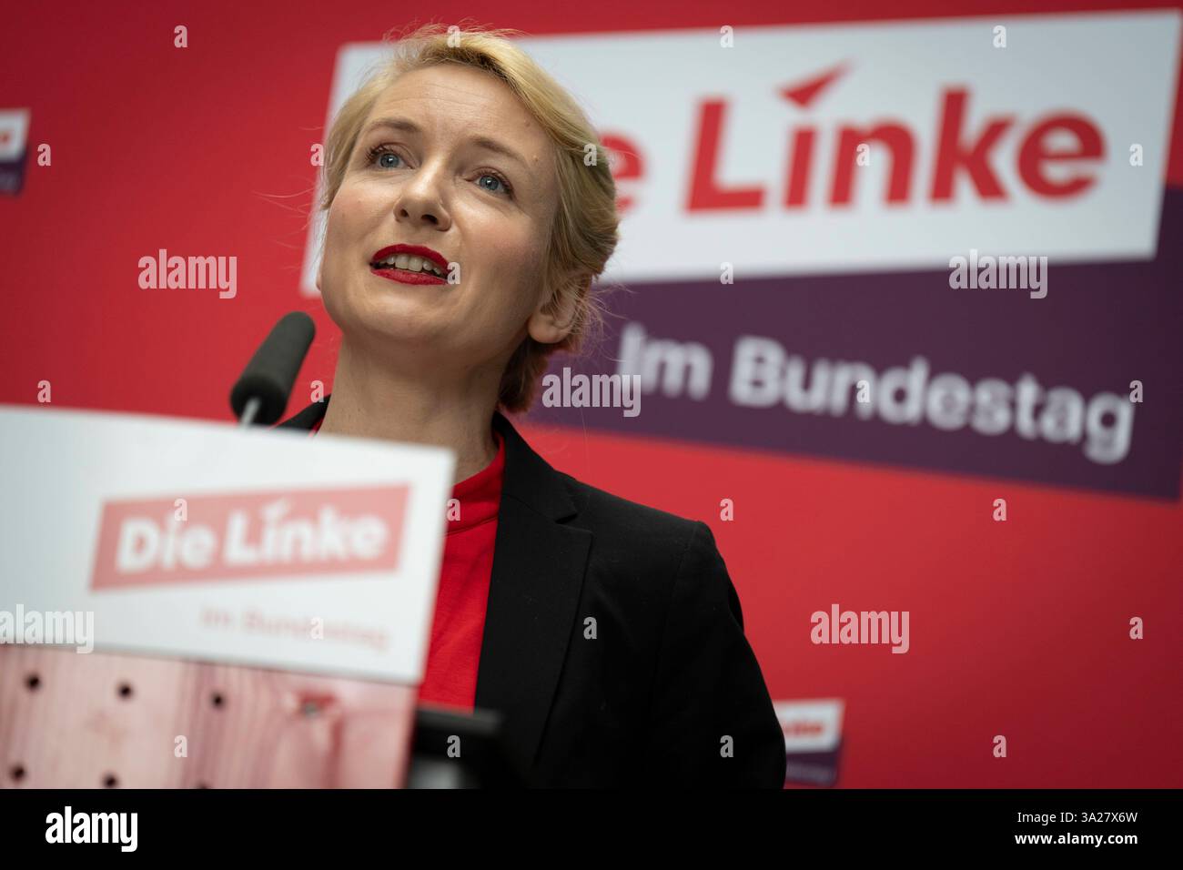 Die Linke, Heidi Reichinnek, Sören Pellmann Pressestatement, Bundestag ...