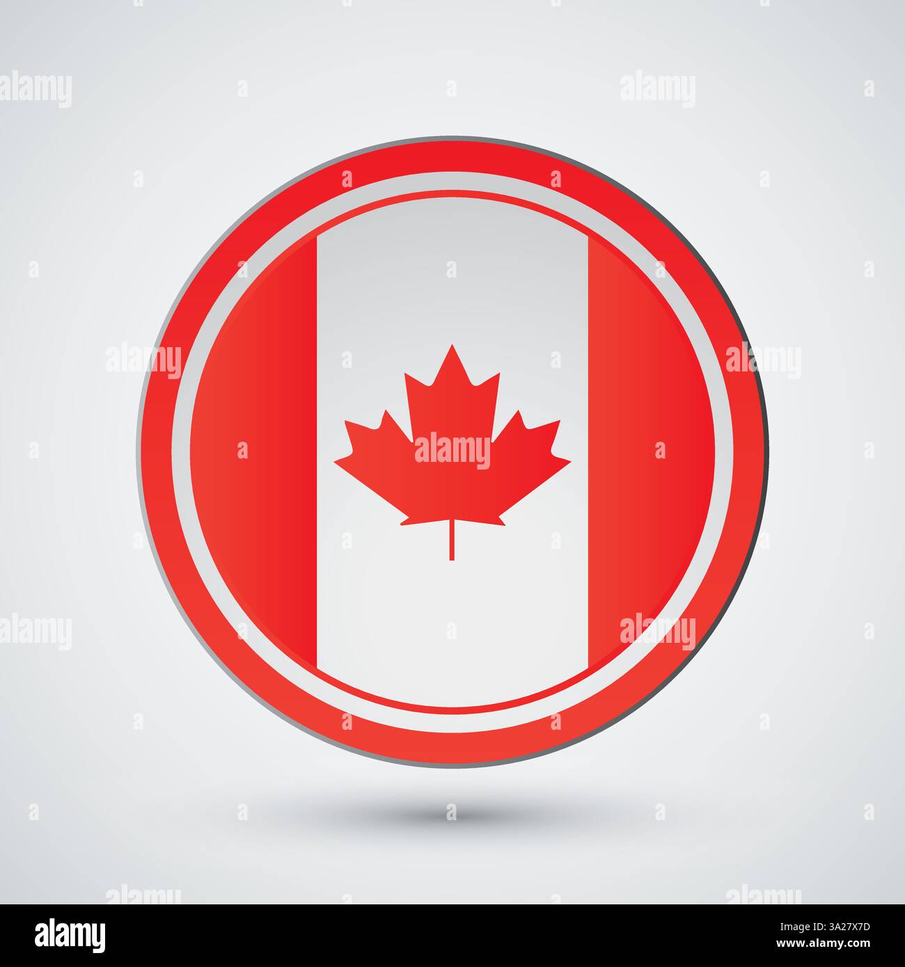Round Canadian flag background design template Stock Vector Image & Art ...