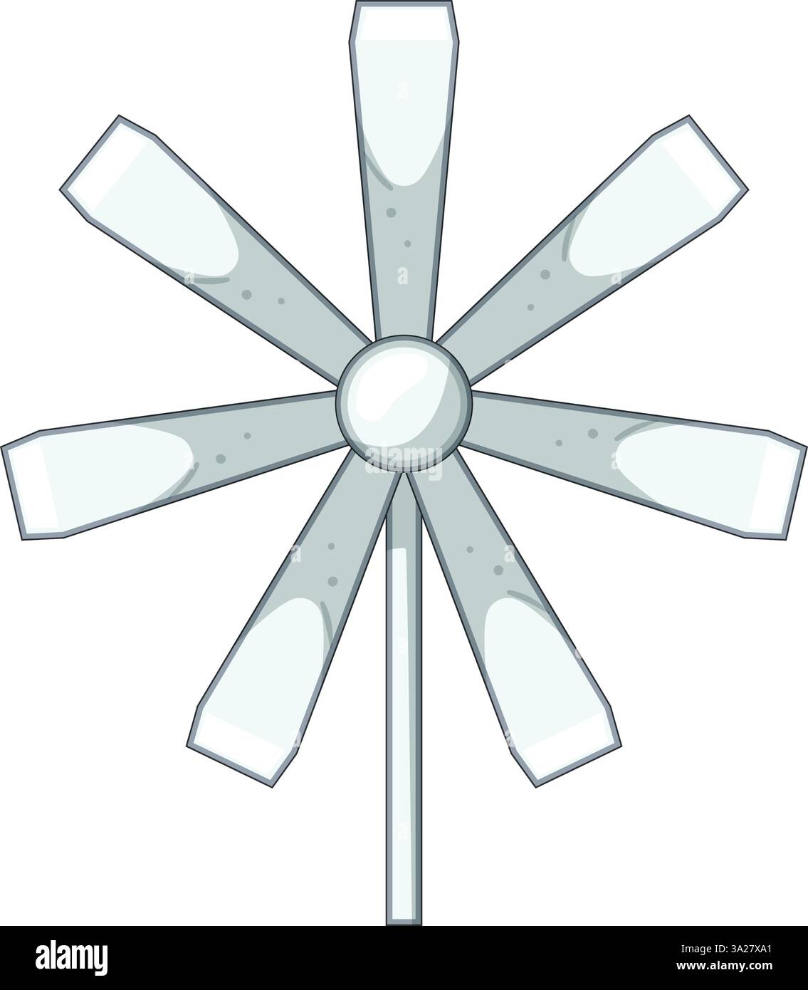 power wind turbine home use cartoon vector illustration Stock Vector ...