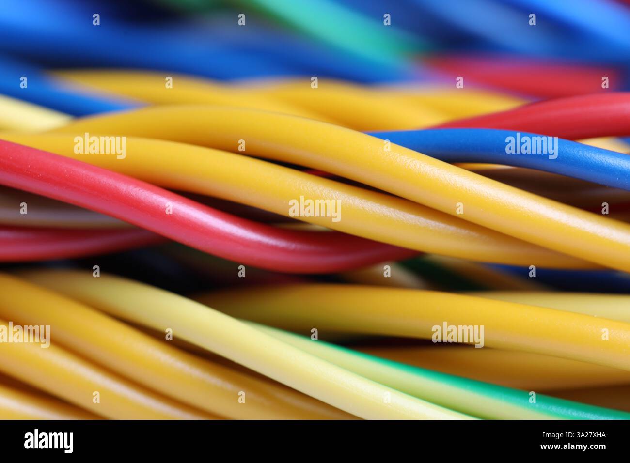 Many colorful electrical wires as background, closeup Stock Photo - Alamy