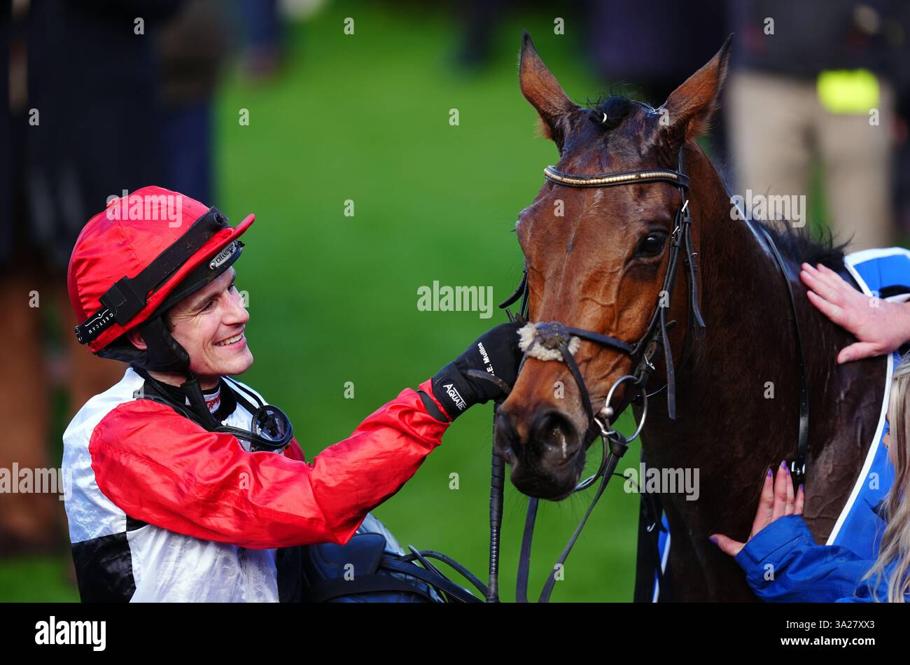 Danny Mullins with Jimmy Du Seuil after winning the Coral Cup Handicap ...