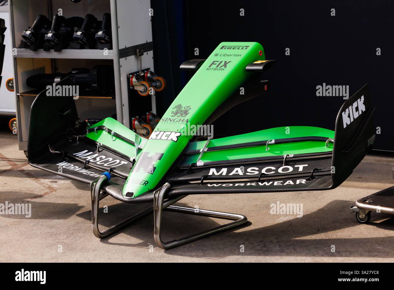 Melbourne, Australia. 12th Mar, 2025. The front wing of the Stake F1 ...