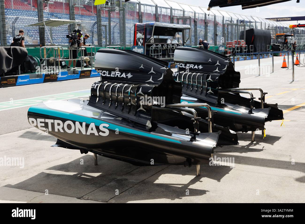 Melbourne, Australia. 12th Mar, 2025. Bodywork of the Mercedes-AMG ...