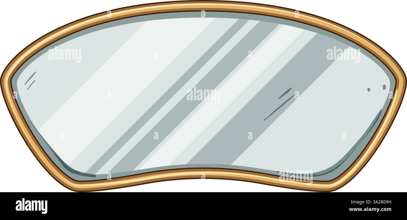 rectangular wall mirror cartoon vector illustration Stock Vector Image ...