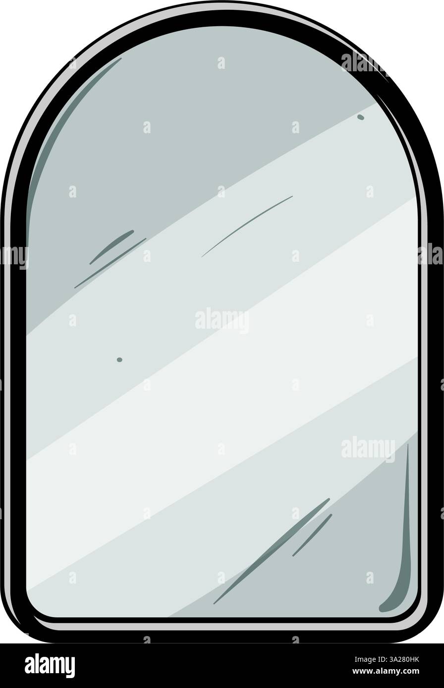 vintage wall mirror cartoon vector illustration Stock Vector Image ...