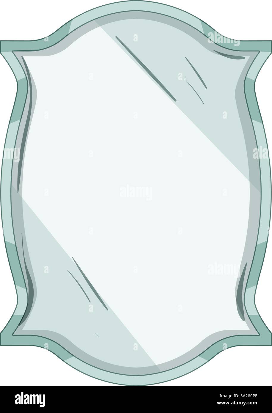 modern wall mirror cartoon vector illustration Stock Vector Image & Art ...