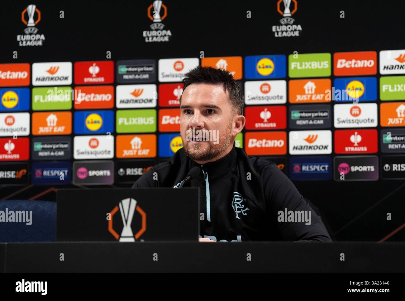 Rangers interim manager Barry Ferguson during a press conference at ...