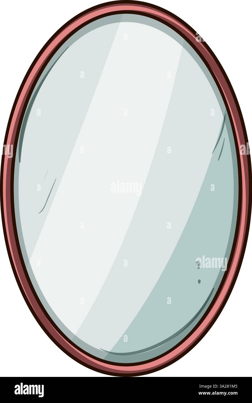 reflection wall mirror cartoon vector illustration Stock Vector Image ...