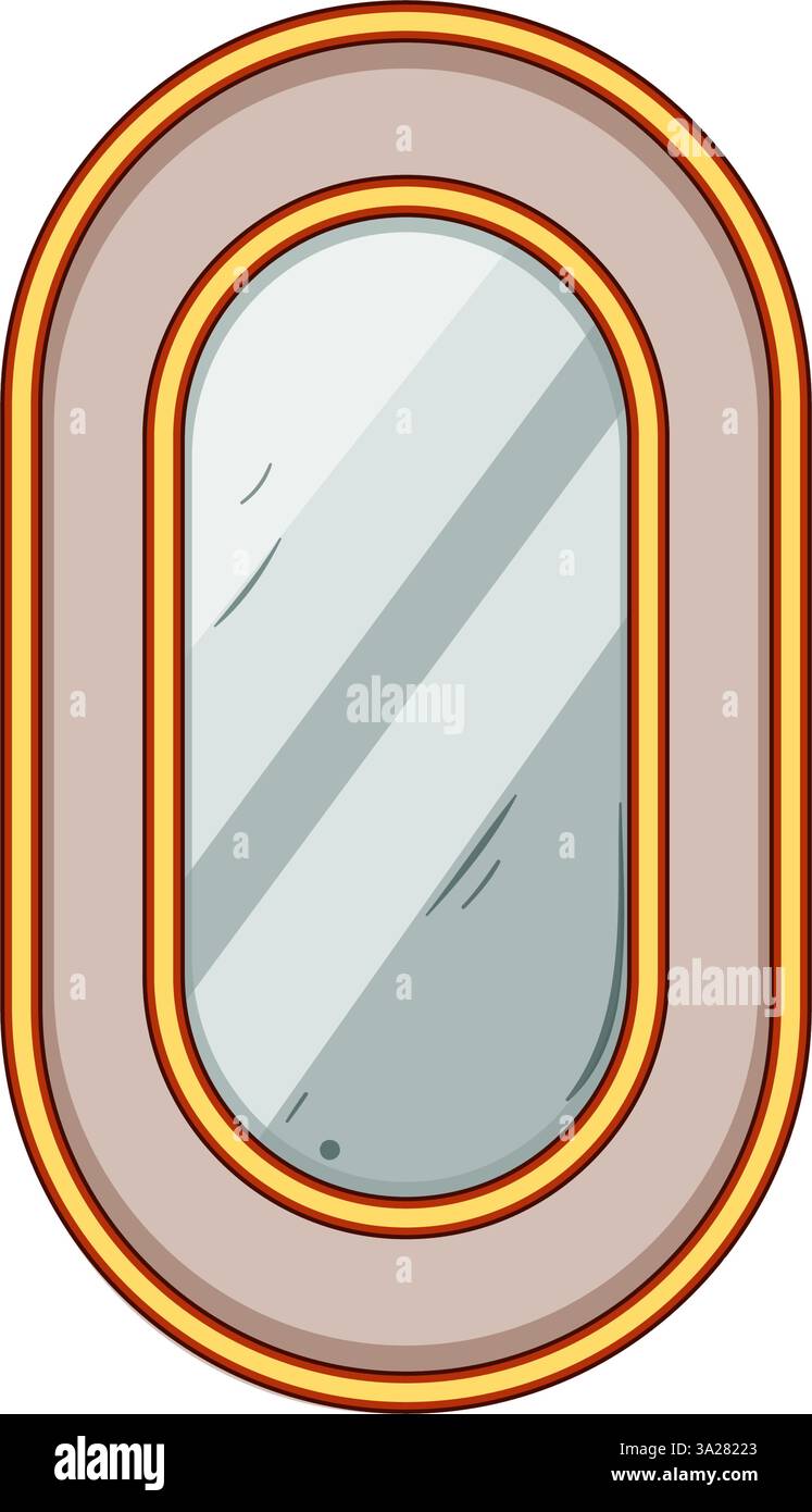 vanity wall mirror cartoon vector illustration Stock Vector Image & Art ...