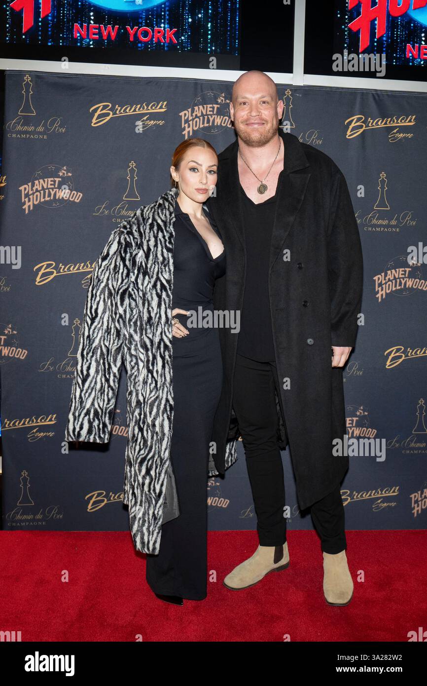 Kelsie Watts and Brandon Brits attends the Planet Hollywood Grand ...