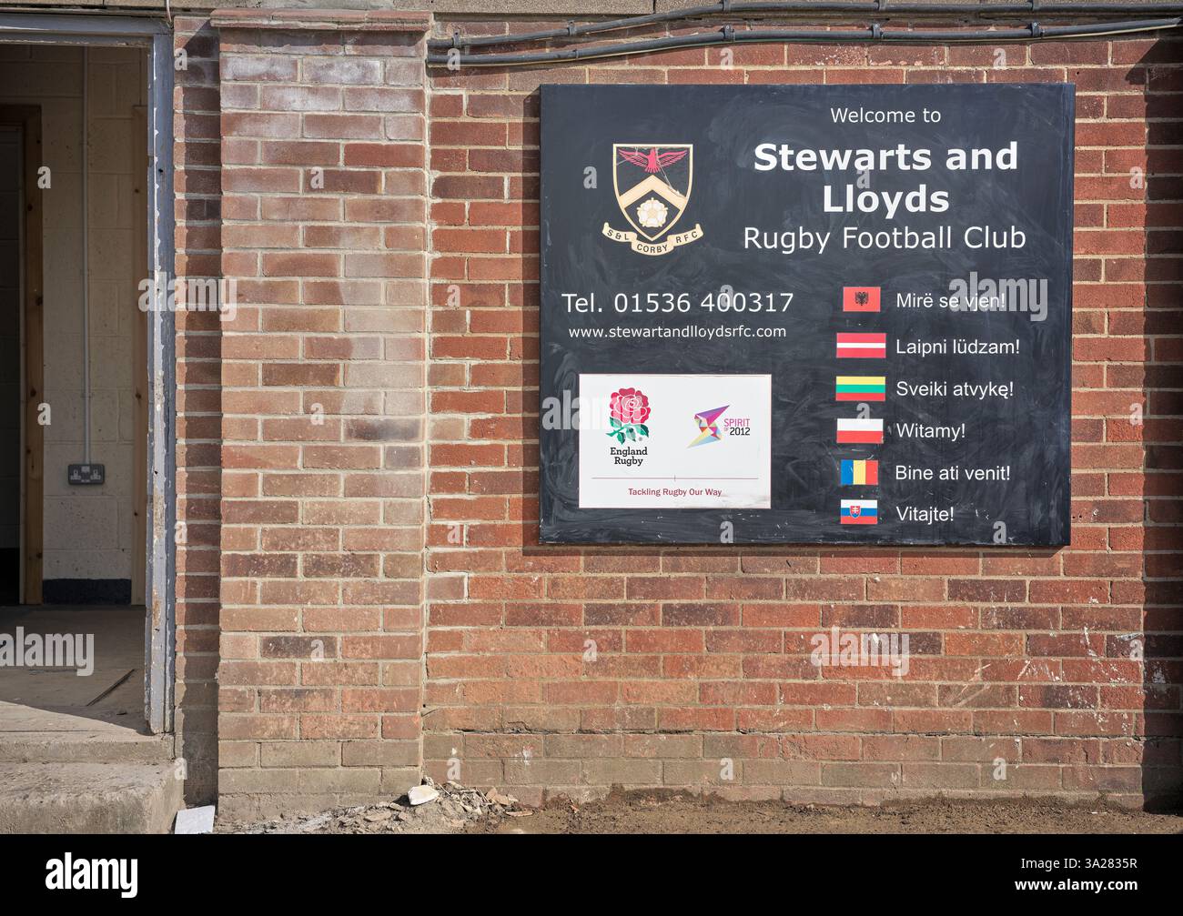 S&L (Stewarts and Lloyds) Rugby Football club, Corby, England Stock ...