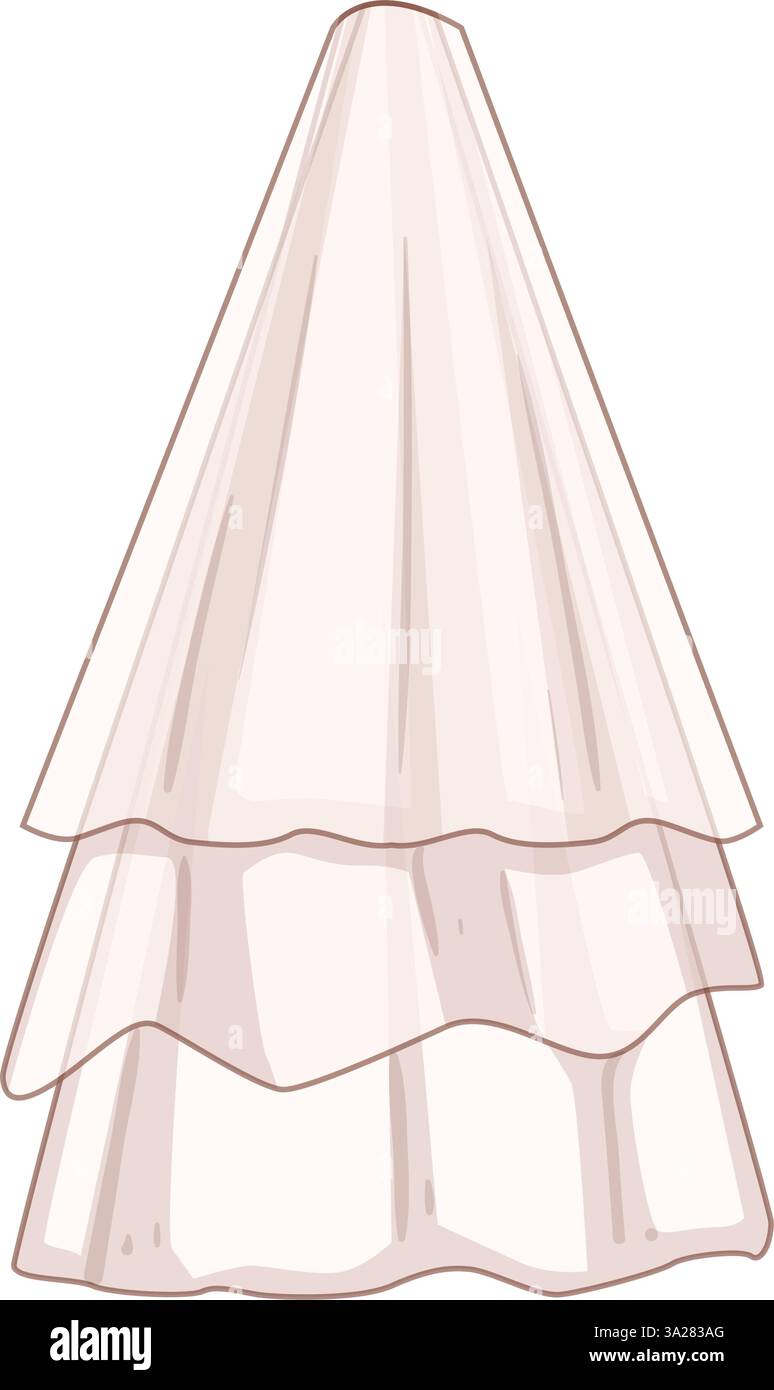 modern veil bridal cartoon vector illustration Stock Vector Image & Art - Alamy