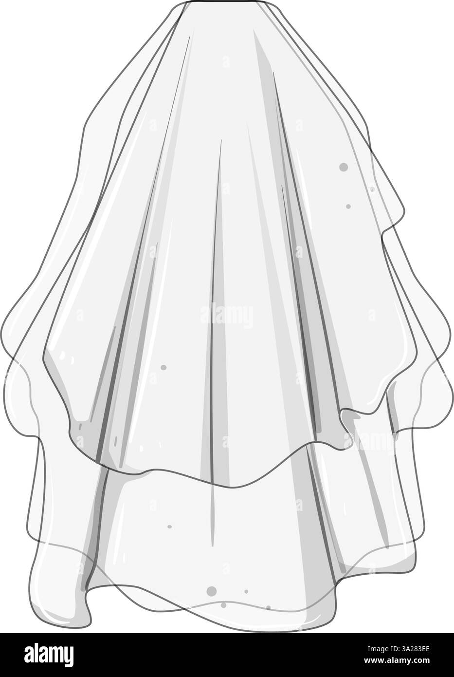 traditional veil bridal cartoon vector illustration Stock Vector Image ...