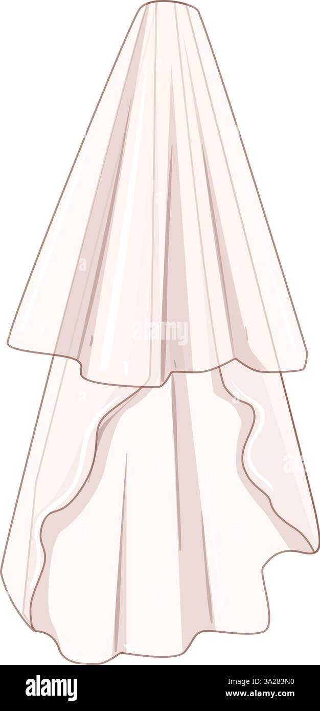 ivory veil bridal cartoon vector illustration Stock Vector Image & Art ...