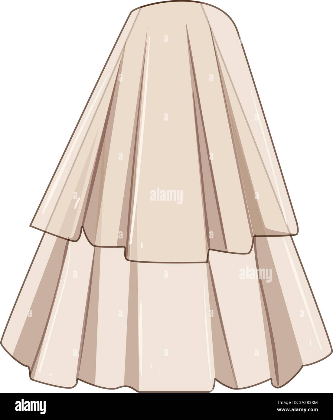 lace veil bridal cartoon vector illustration Stock Vector Image & Art ...