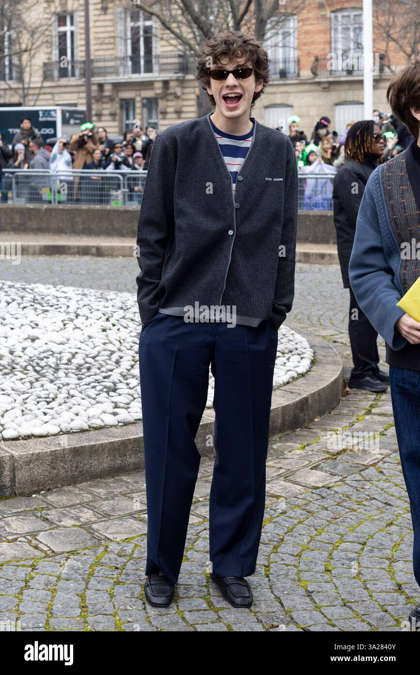 Mark Eydelshteyn is seen arriving at the Miu Miu Ready to Wear Fashion Show at Paris Fashion ...