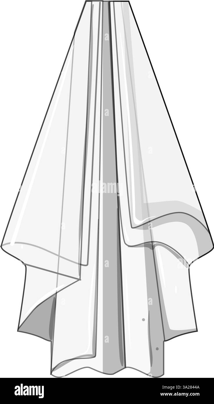 satin veil bridal cartoon vector illustration Stock Vector Image & Art ...