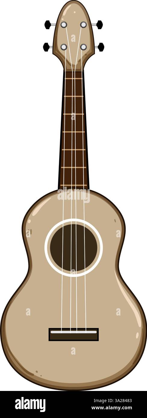 tenor ukulele cartoon vector illustration Stock Vector Image & Art - Alamy