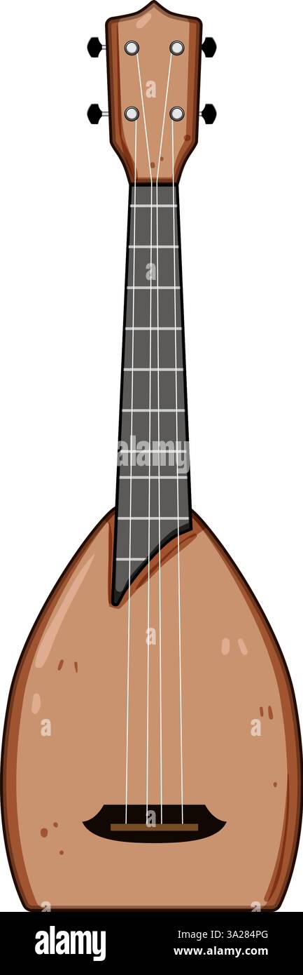 fretboard ukulele cartoon vector illustration Stock Vector Image & Art ...
