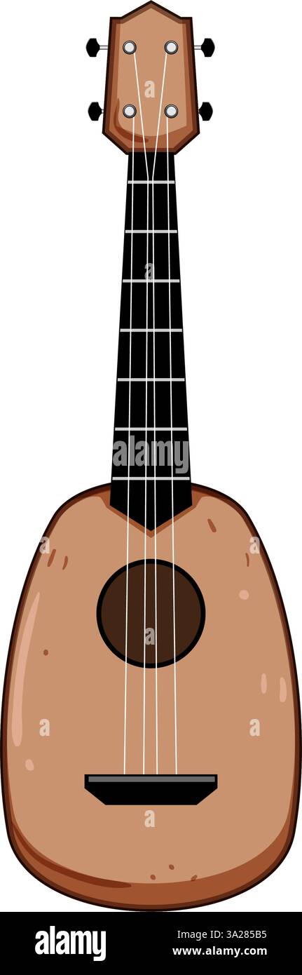 tuning ukulele cartoon vector illustration Stock Vector Image & Art - Alamy