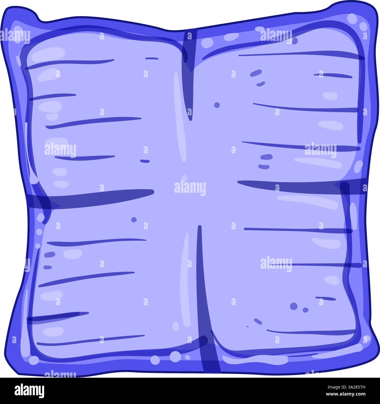 bedroom throw pillows cartoon vector illustration Stock Vector Image ...