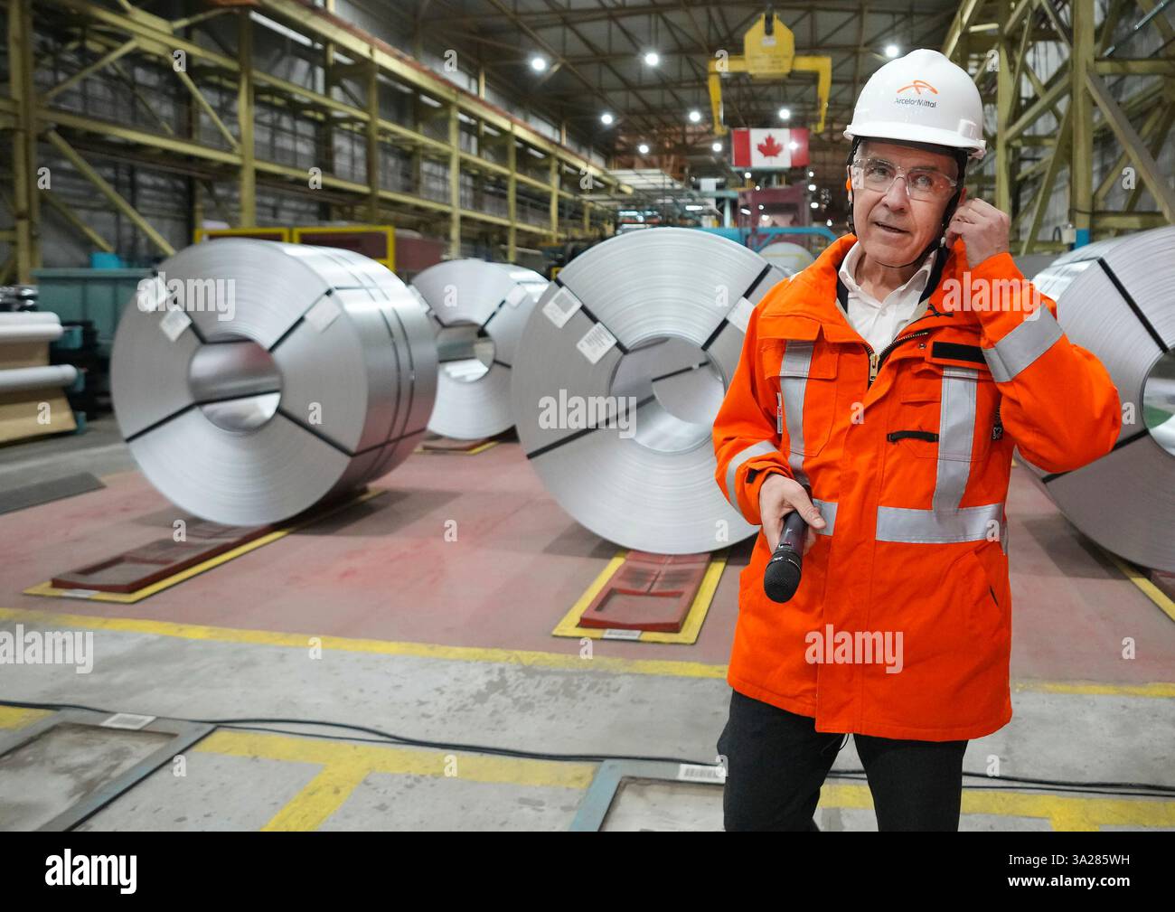 Canadian Prime Minister Designate Mark Carney Tours The Arcelormittal