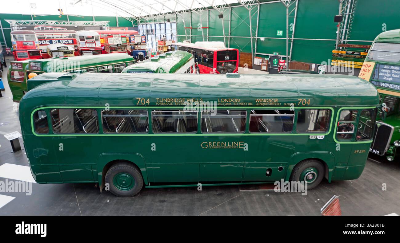 Looking down on a, 1952 AEC Regal IV coach – RF226, on display at the ...