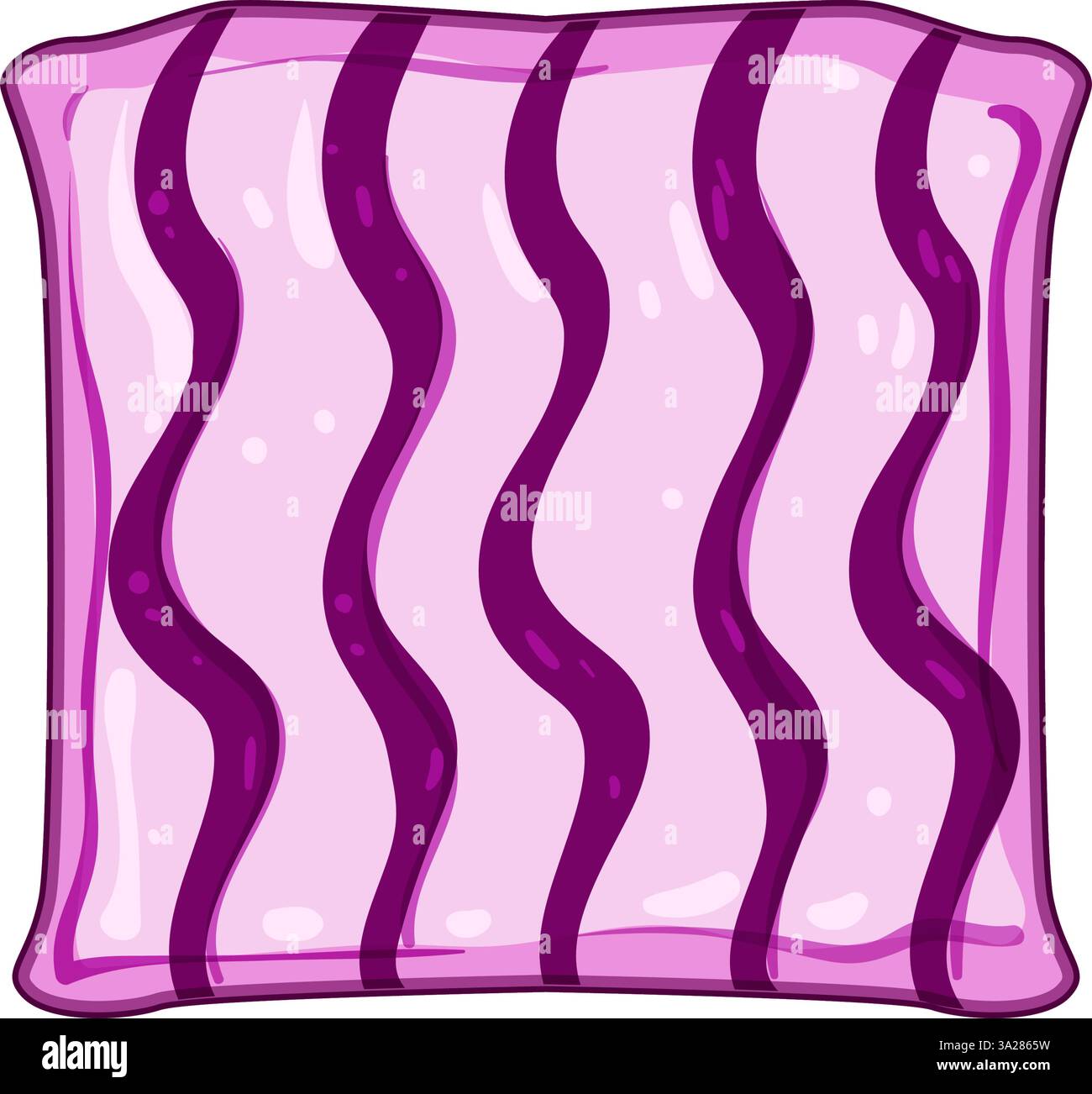 bed throw pillows cartoon vector illustration Stock Vector Image & Art ...