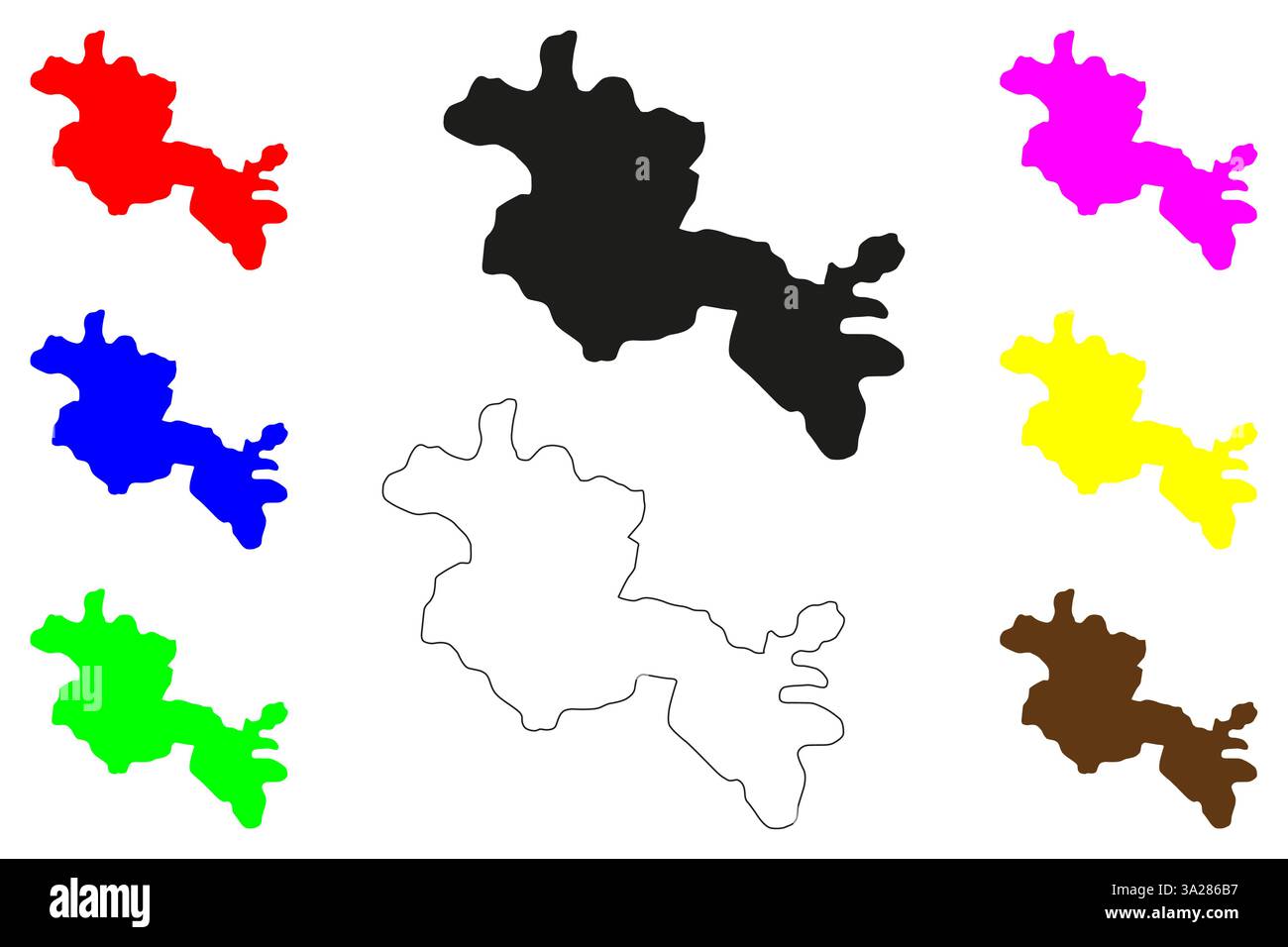 Balasore city (Republic of India, State of Odisha) map vector ...