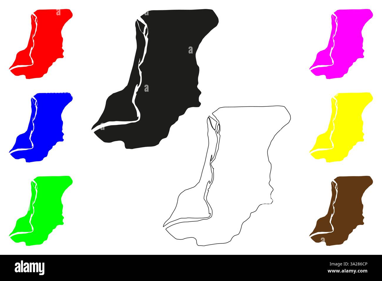 Balurghat city (Republic of India, State of West Bengal) map vector ...