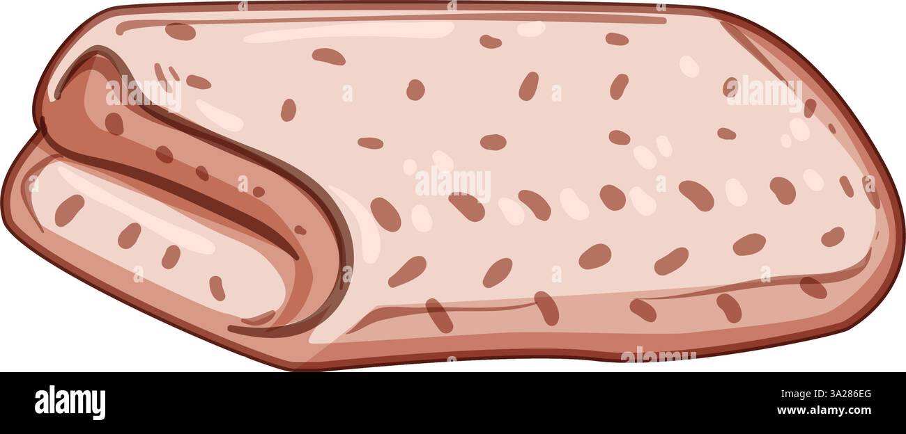 reversible throw blanket cartoon vector illustration Stock Vector Image ...