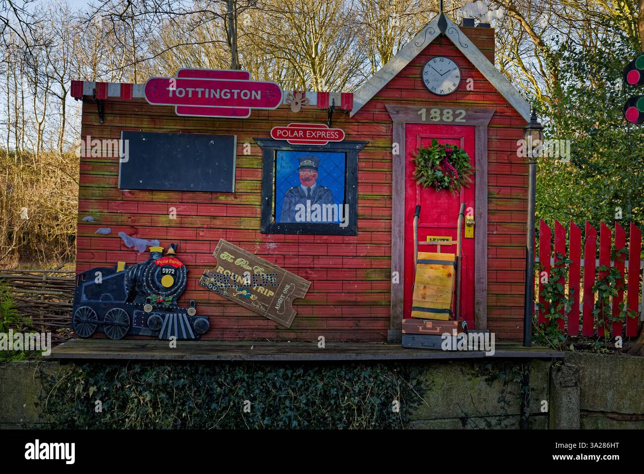 An art installation marks the site of the old Tottington Railway ...