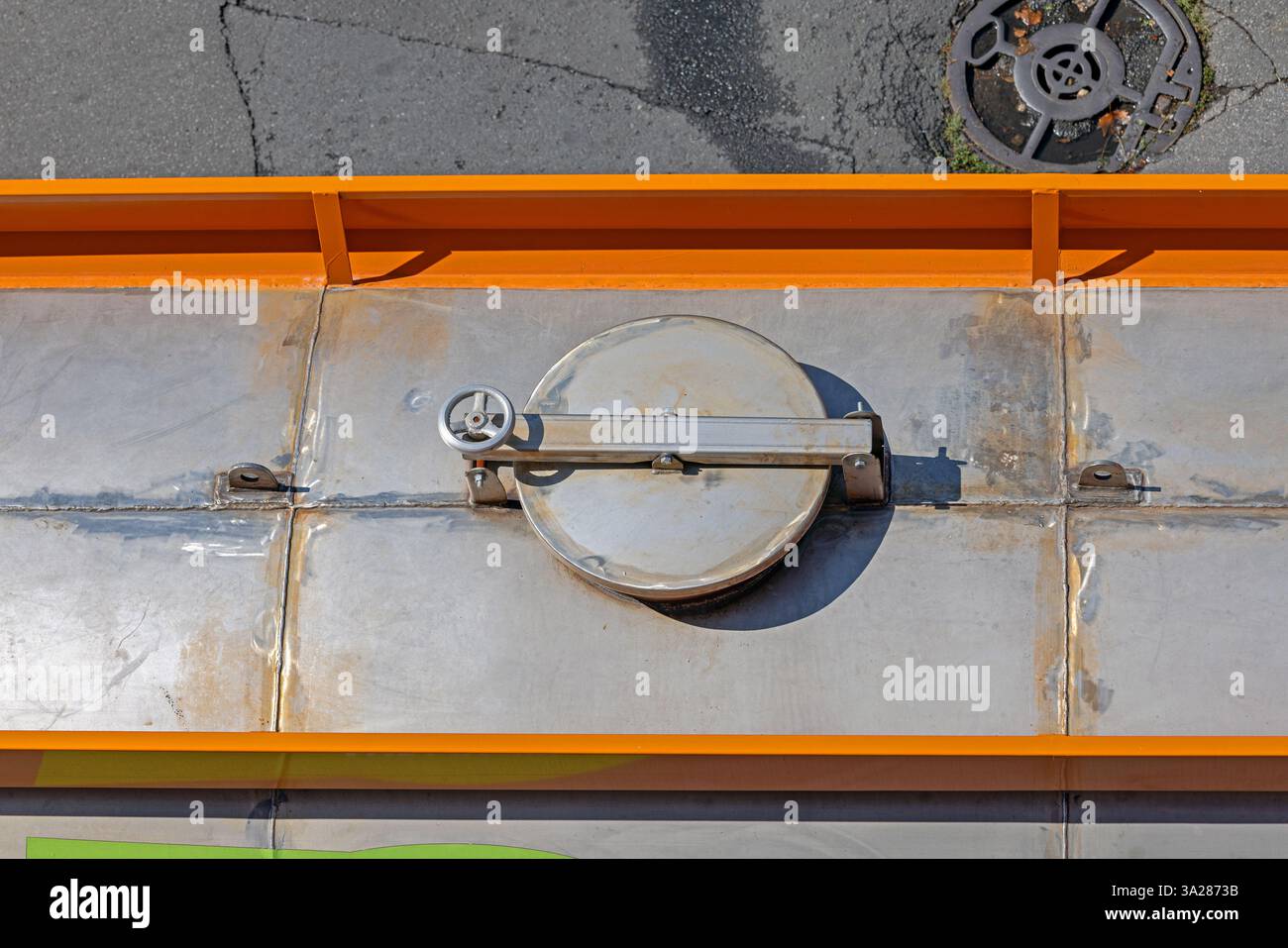 Closed Reservoir Cover at Water Tanker Truck Transportation Stock Photo ...