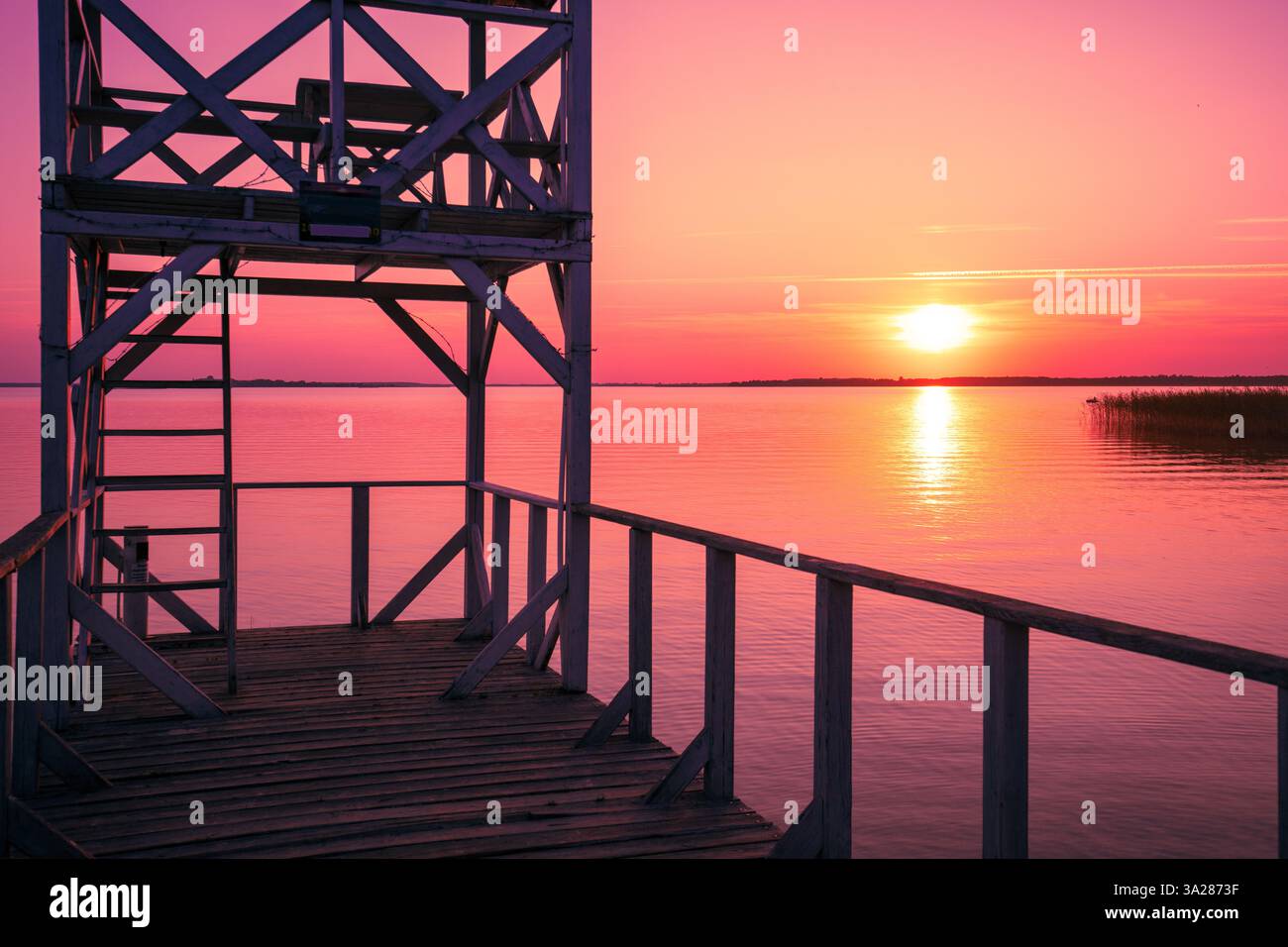 Beautiful sunset on lake shatsky hi-res stock photography and images ...