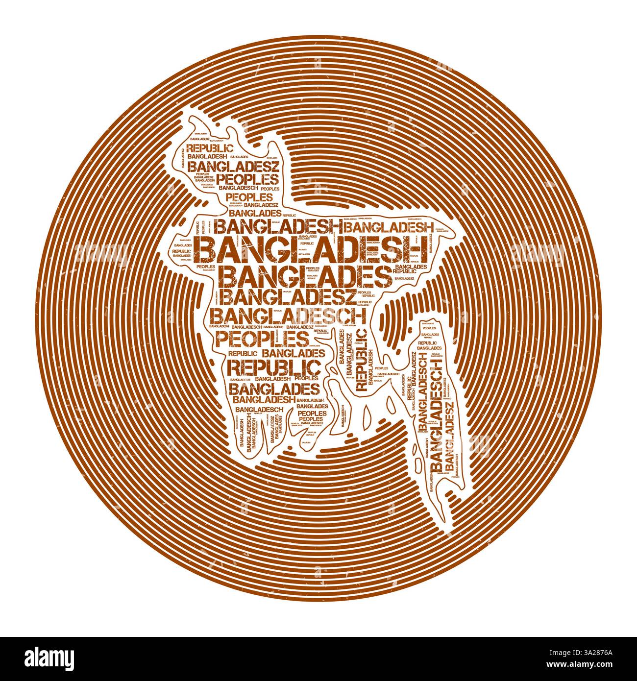 Bangladesh Vector Image. Country round logo design. Bangladesh poster ...