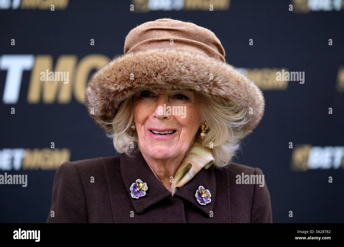 Queen Camilla before presenting the trophies for the winners of the ...