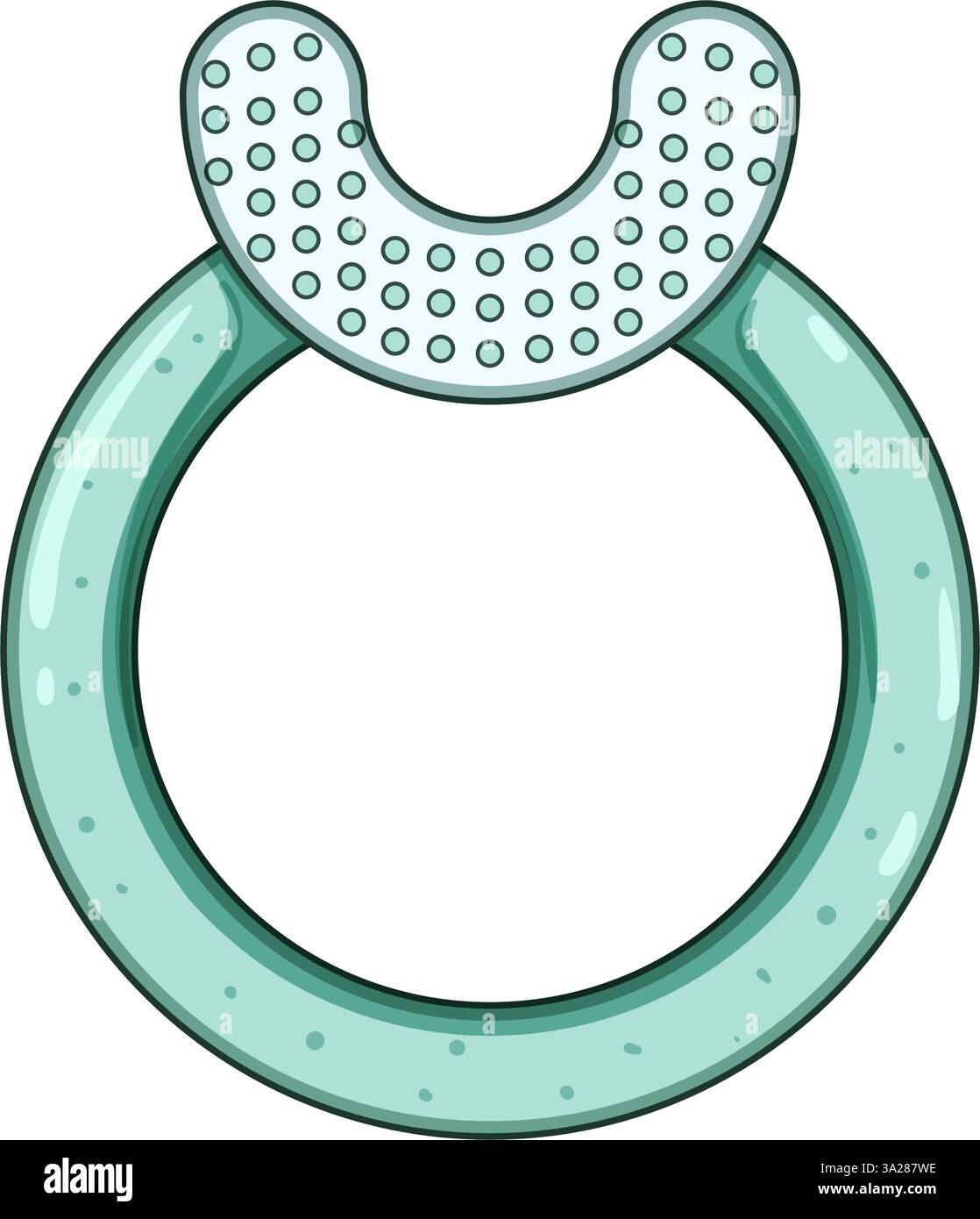 baby teething ring cartoon vector illustration Stock Vector Image & Art ...