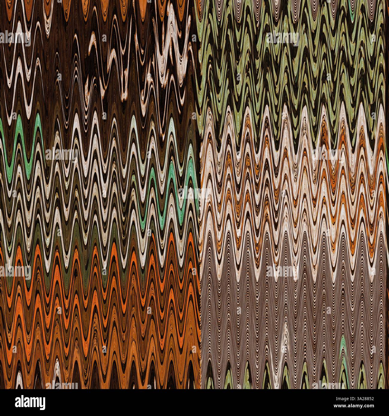 Fall colour wavy marble effect seamless pattern background. Drip style ...